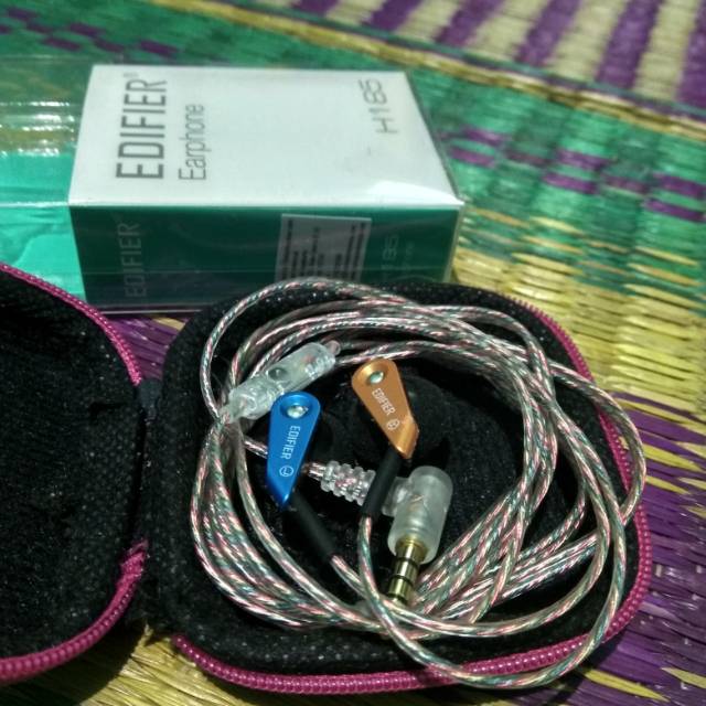 Jual Lelang wakh edifier h185 custom blue & gold recable with mic ...