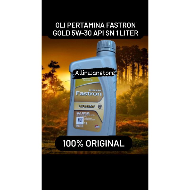 Jual Oli Pertamina Fastron Gold 5W-30 API SN 1 Liter 100% ORIGINAL ...