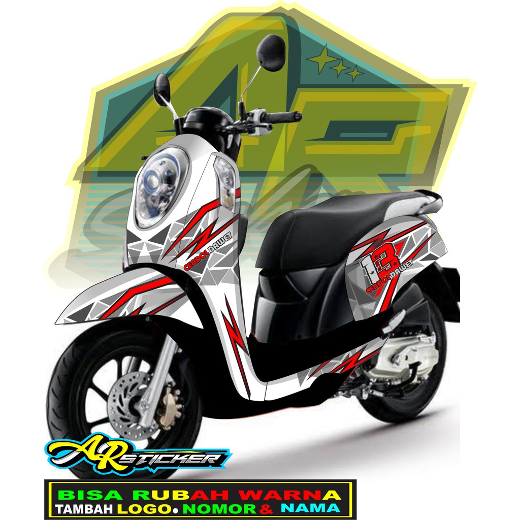 Jual Decal scoopy Decal Scoopy full body Full Blok Decal Scopy Dekal ...
