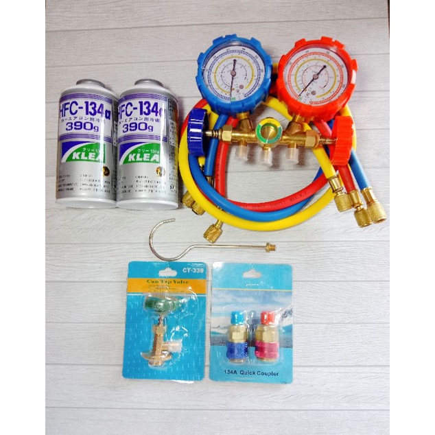 Jual PAKET ISI FREON AC MOBIL/KULKAS MANIFOLD DOUBLE | Shopee Indonesia