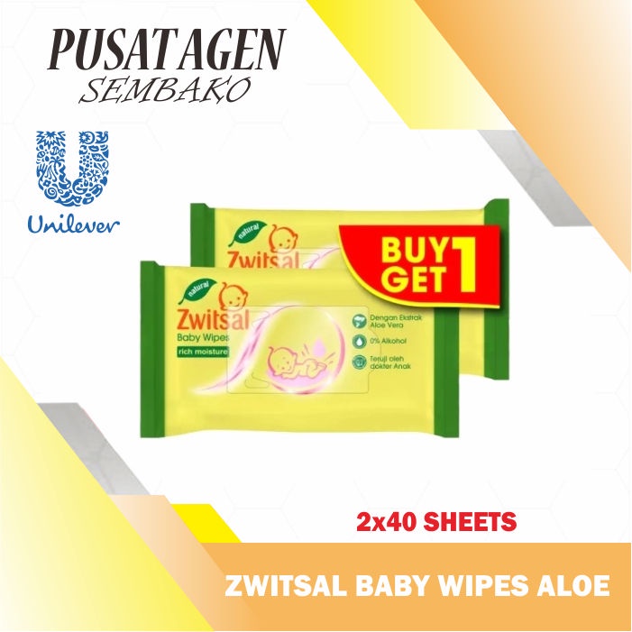 Jual ZWITSAL BABY WIPES ALOE VERA 40 SHEETS LEMBAR TISSUE TISU BASAH ...