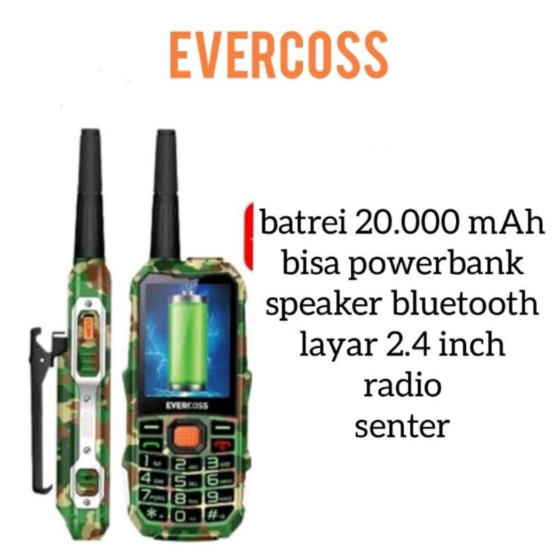Jual Handphone Evercoss baru dgn sinyal kuat dan speaker bluetooth ...