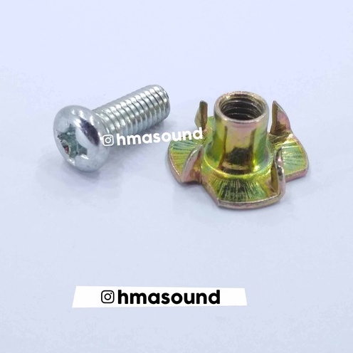 Jual Mur Cakar T Nut + Baut JP 6 x 15 | Shopee Indonesia