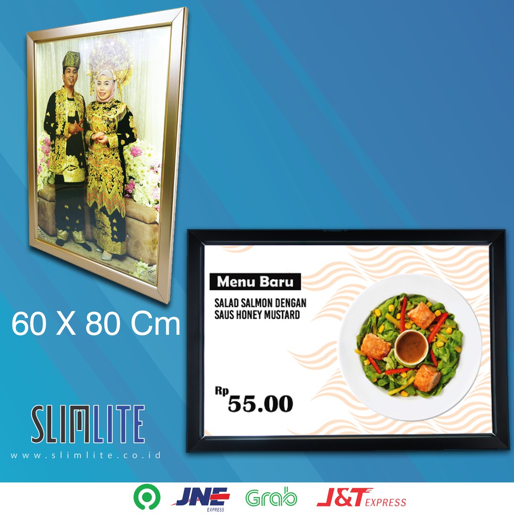 Jual Slimlite Snap Frame Light 60x80cm - Slim Neon Box Light Box Menu ...