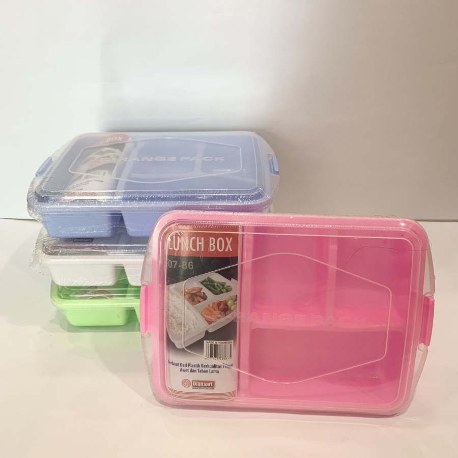 Jual Tempat Makan- Kotak Makan- Lunch Box Kotak Segi Tutup Bening ...