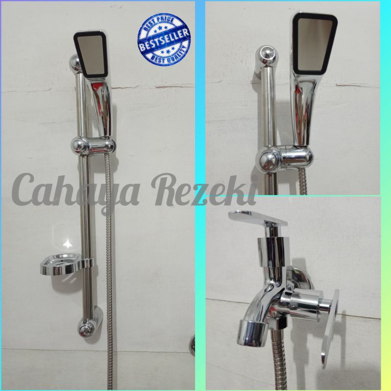 Jual Shower tiang lengkap dengan kran double - shower mandi 300 hold ...