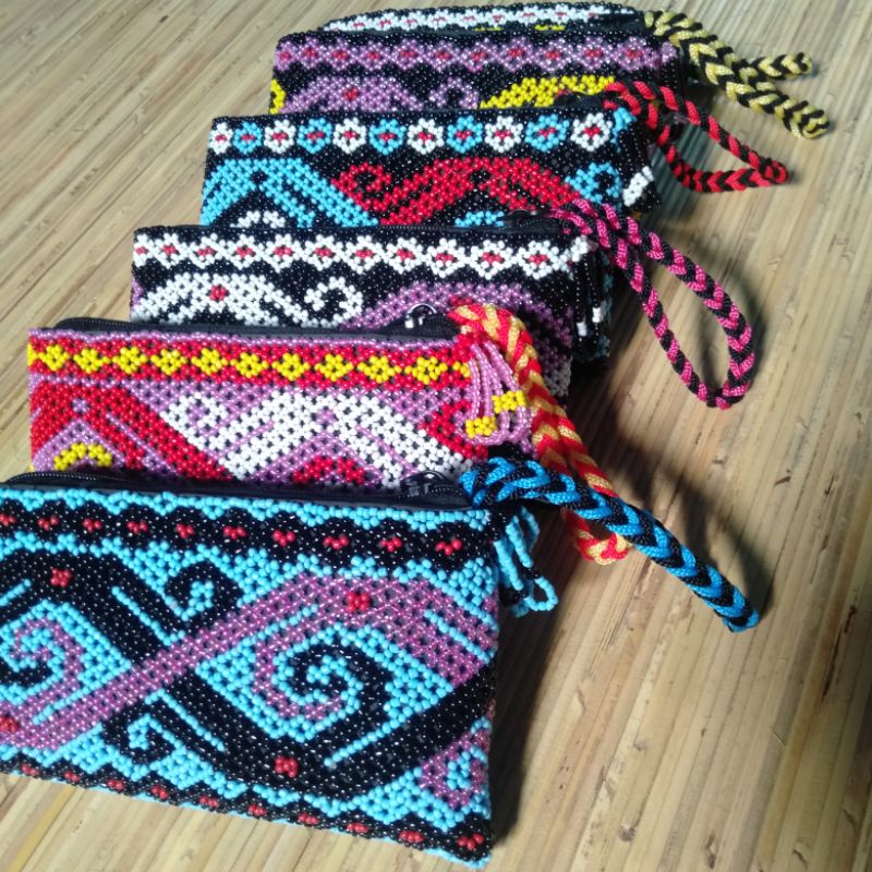 Jual DOMPET MANIK BESAR +TALI KUR MOTIF TIUNG KHAS DAYAK | Shopee Indonesia