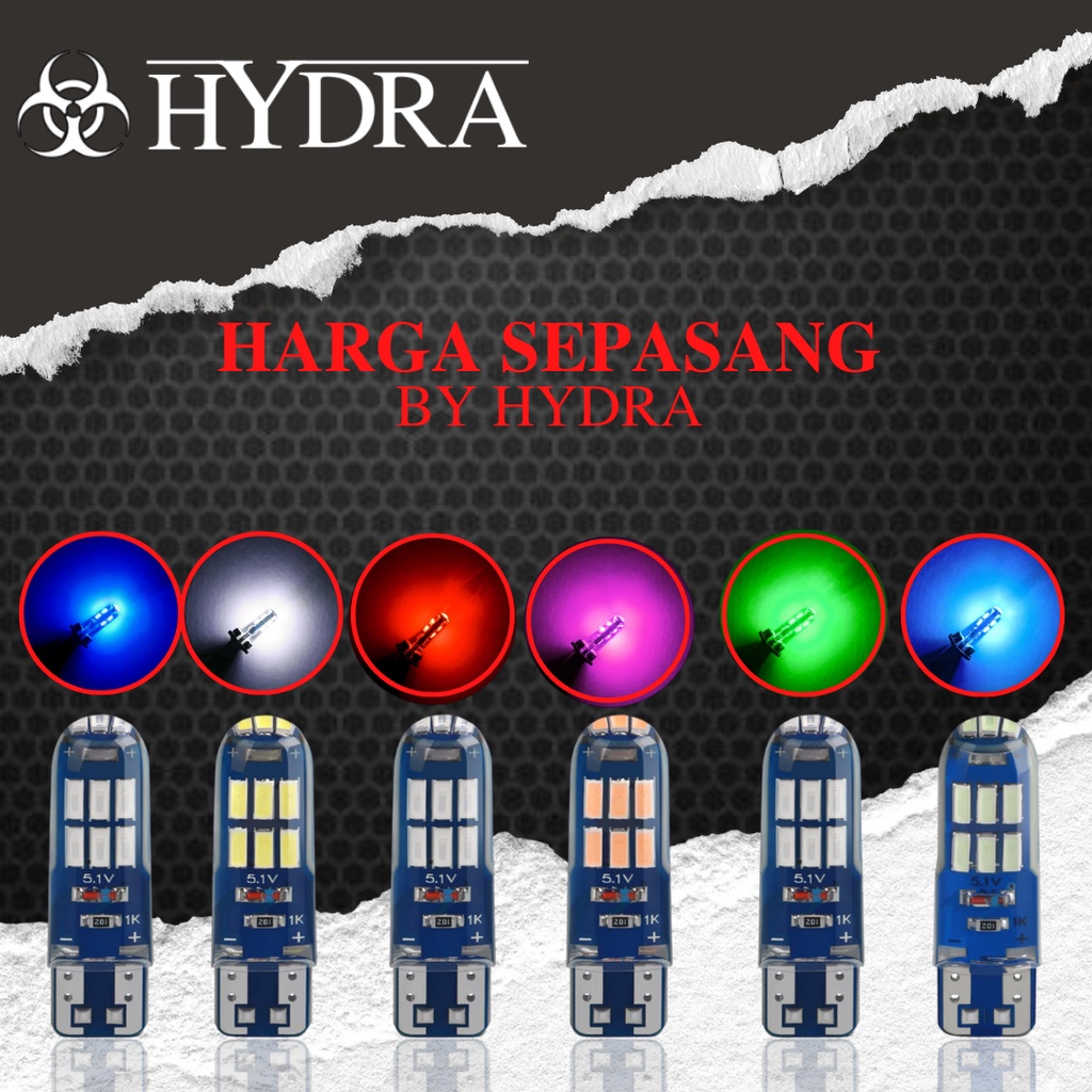 Jual (2PCS) Led T10 lampu sign lampu sein jelly strobo / lampu led sign ...