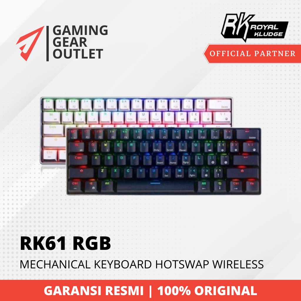 Jual Royal Kludge RK61 3 Mode RGB Gaming Keyboard / RK-61 | Shopee ...