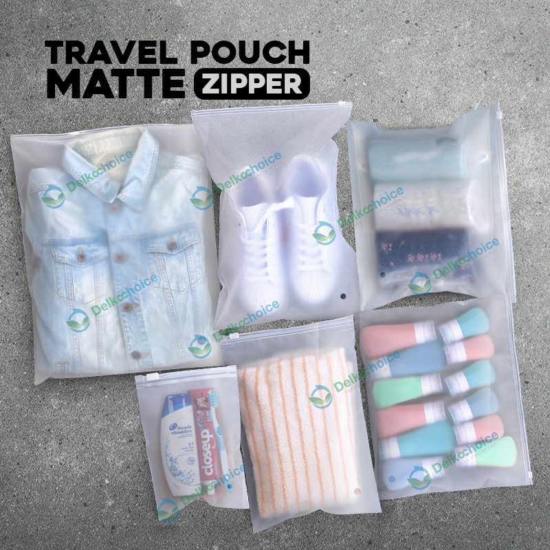 Jual TRAVEL POUCH BAG SLIDE ZIPPER | Shopee Indonesia