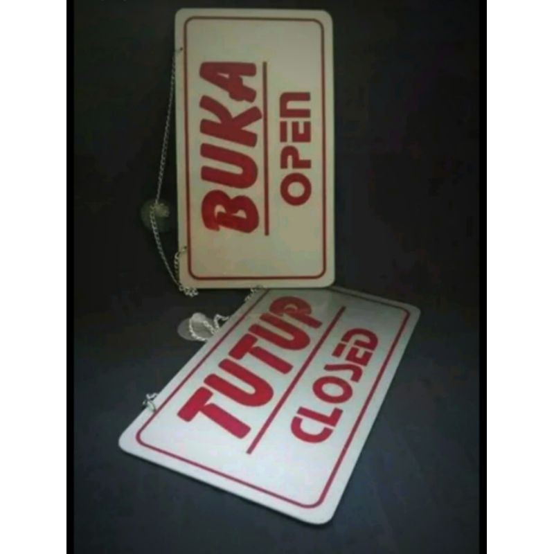Jual Akrilik Sign board buka tutup, acrylic open closed | Shopee Indonesia
