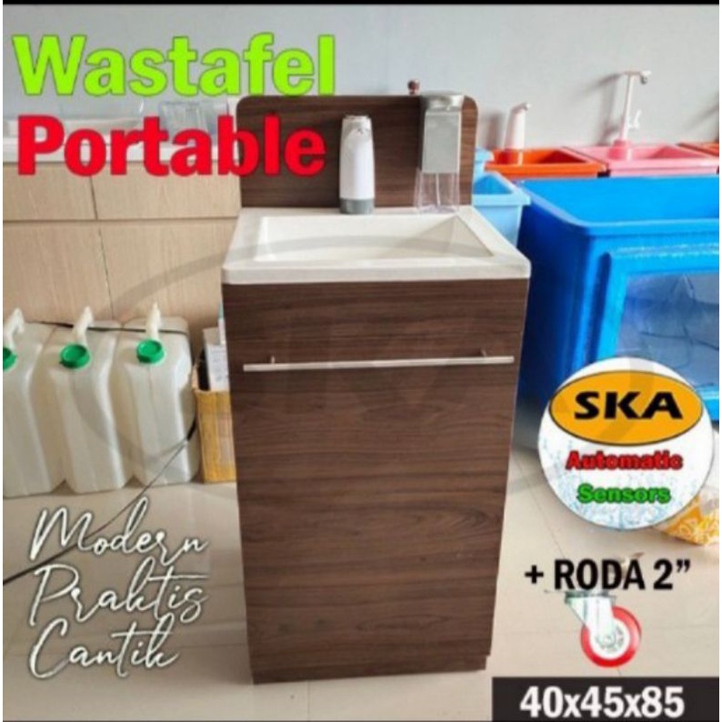 Jual wastafel portable/wastafel cuci tangan/wastafel kabinet finish hpl ...