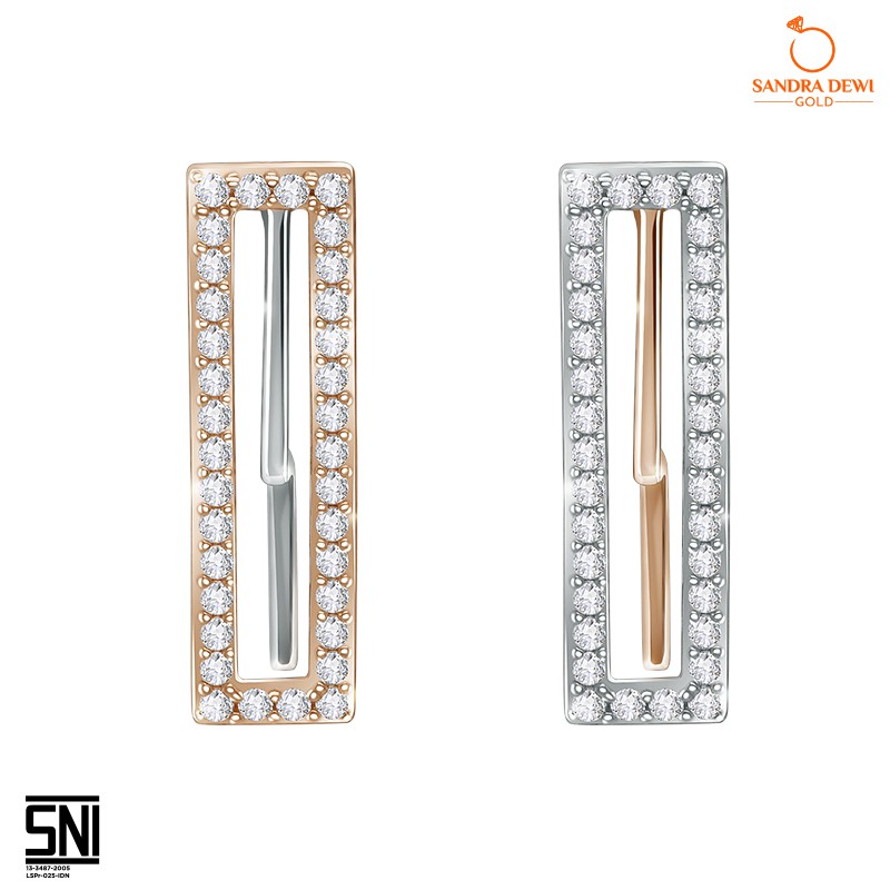 Jual Anting Emas Criss Cross Sandra Dewi Gold 3AZ0414 | Shopee Indonesia