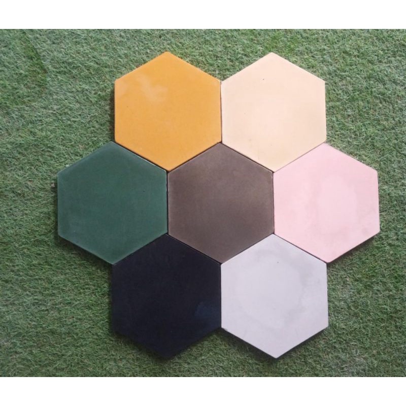 Jual Ubin / Tegel Klasik Polos Hexagonal (Segi 6) | Shopee Indonesia