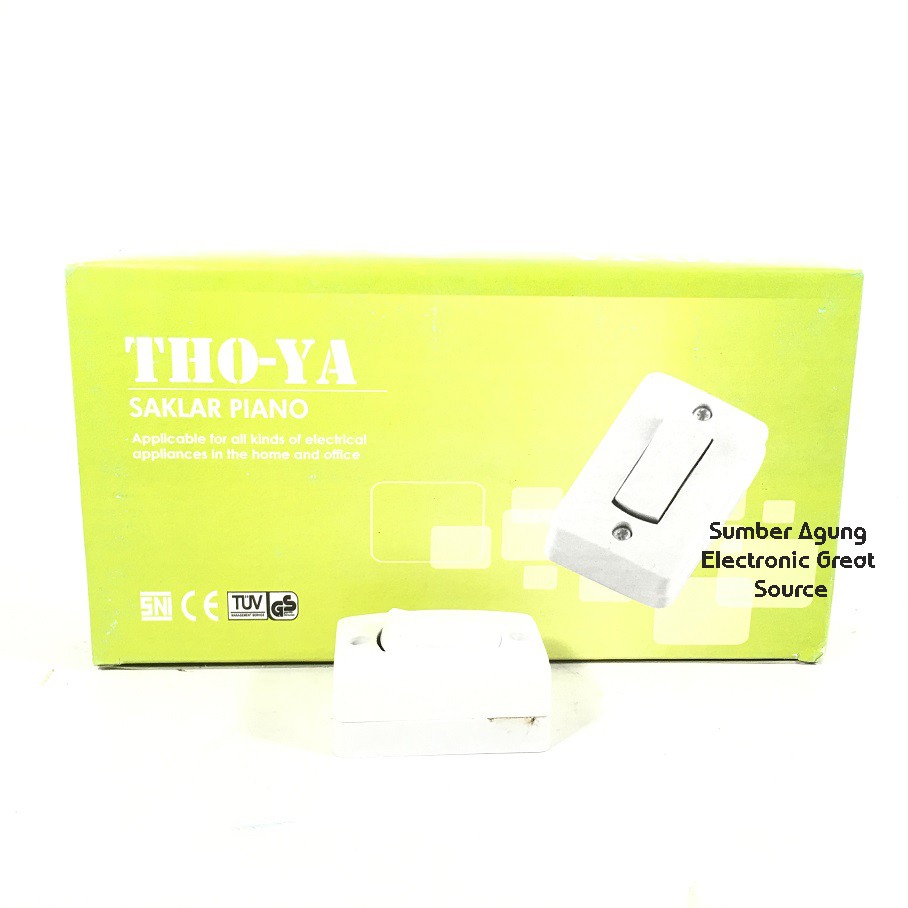 Jual Saklar Piano Engkel Putih Tempel / OB Thoya | Shopee Indonesia