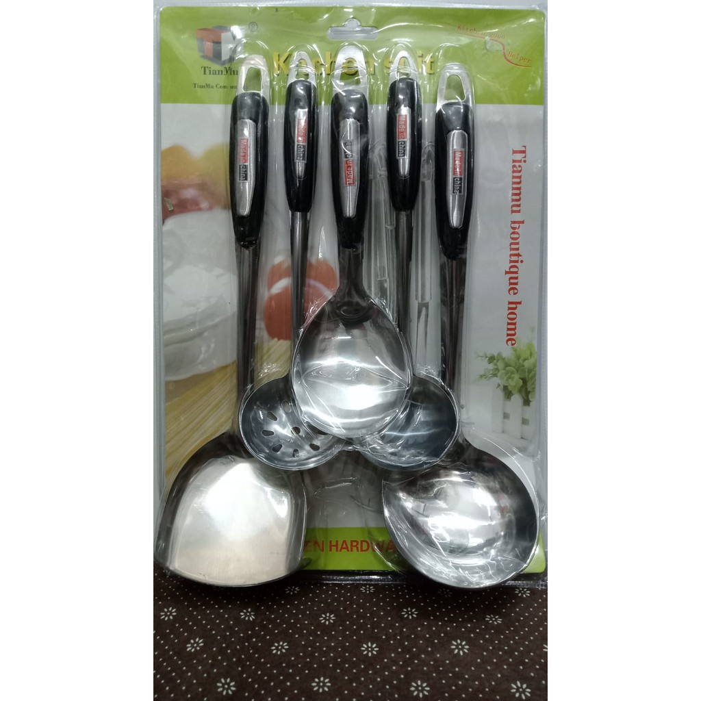 Jual ALAT DAPUR SET / ALAT MASAK SET STAINLESS / KITCHEN SET / SENDOK ...
