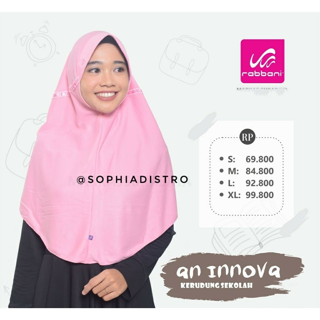 Jual Jilbab Rabbani Innova (serut terbuka) Warna Warni (1) | Shopee ...