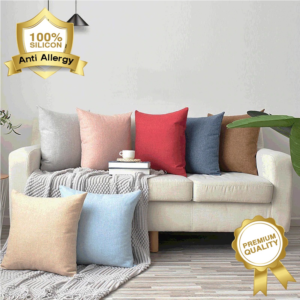 Jual Bantal Kanvas Makura + Silicon Fiber insert (Cushion Sofa & Mobil size 30 40 45 50 60 cm ...