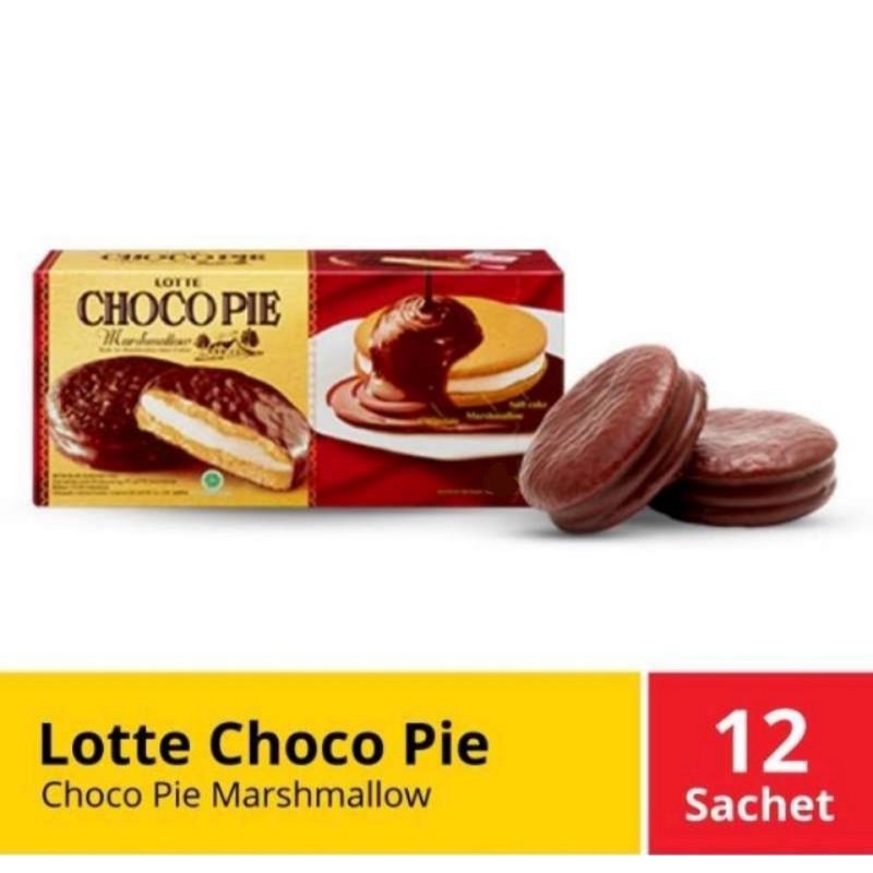 Jual Lotte Choco Pie / Choco Pie 12 / Choco Pie Coklat Keju | Shopee ...