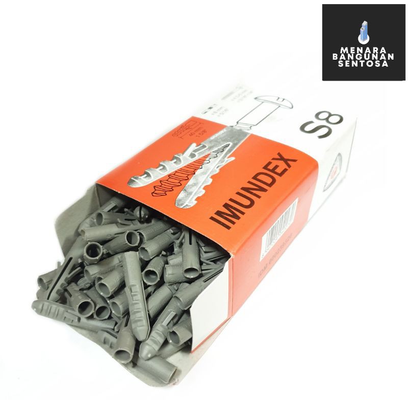 Jual Imundex Alat Tanam Pengait Sekrup Tembok S8 - Jangkar Skrup Isi 100 | Shopee Indonesia