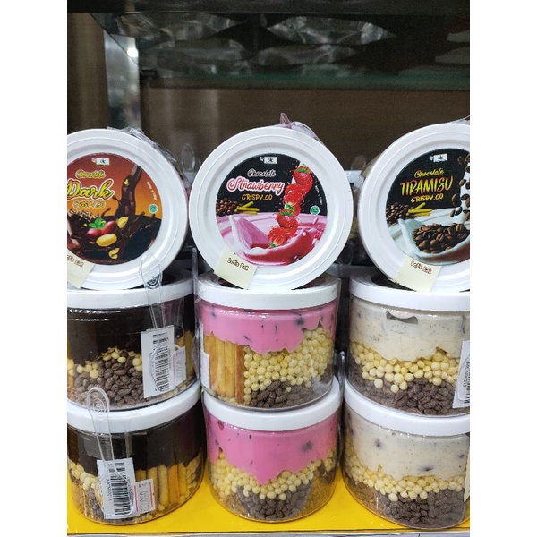Jual Crispy Co Nyam Nyam Rice Crispy Dark Coklat Strawberry Tiramisu