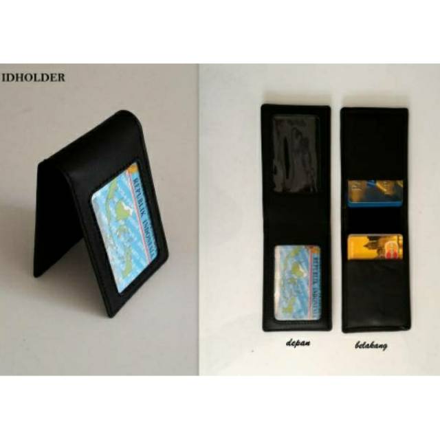 Jual Name Tag Id Card Saku Grain Leather kulit ORIGINAL Kwalitas Bagus ...