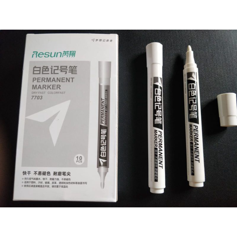 Jual Spidol Permanen Pain Marker White | Shopee Indonesia