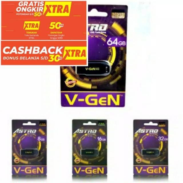 Jual FLASHDISK ASTRO V-GEN 8GB 16GB 32GB 64GB FLASH DISK VGEN ORIGINAL ...