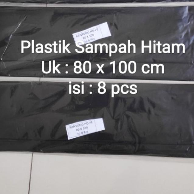 Jual Trash Bag | (Khusus Gojek/Grab)Plastik Sampah Hitam Uk 80 X 100 ...