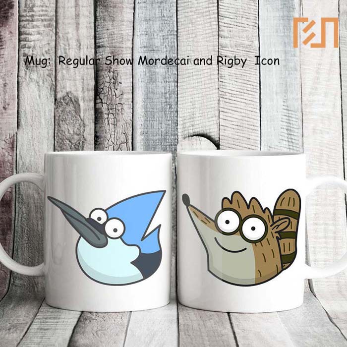 Jual Mug Regular Show Mordecai and Rigby icon | Shopee Indonesia