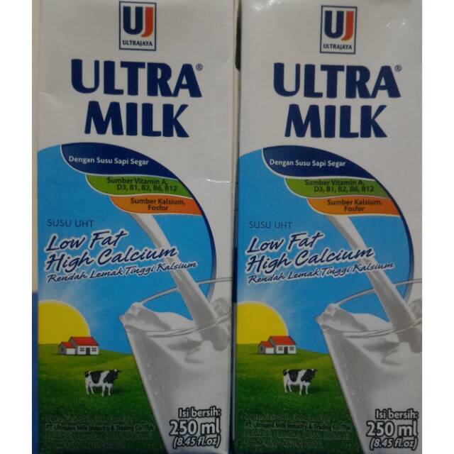 Jual GO-SEND - Susu UHT Ultra Milk Low Fat - High Calcium 250ml Plain / Coklat | Shopee Indonesia