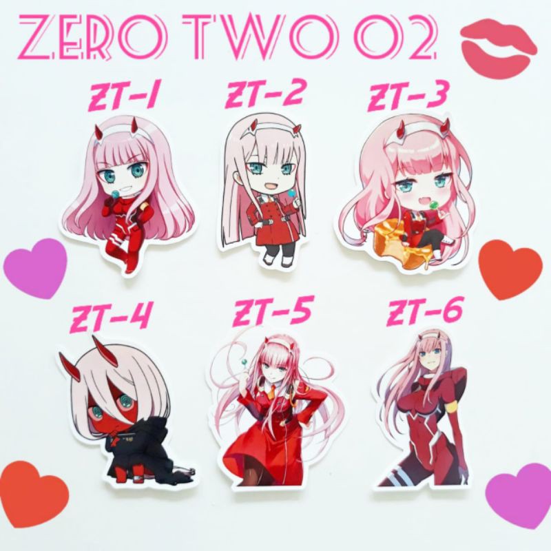 Jual Sticker Anime Darling in the Franxx 1 Zero Two Merchandise ...
