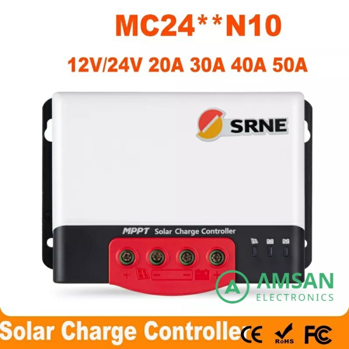 Jual SRNE MPPT 20A 30A 40A 50A Solar Charge Controller SCC MC24**N10 ...