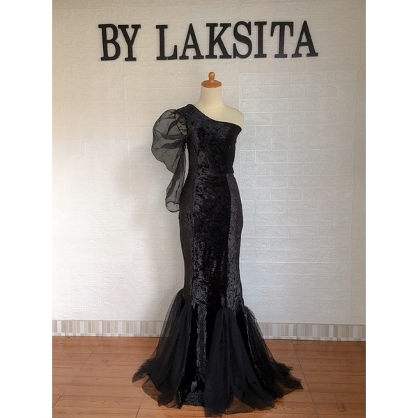 Jual BYLAKSITA - longdress sexy One shoulder lengan sebelah bahan ...