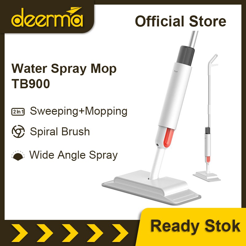 Jual Deerma TB900 Multifunction Water-Spray Mop Sweeper 230ml Dustbin ...