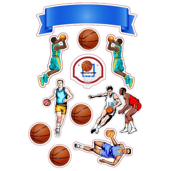 Jual Topper Cake custom ucapan tema basketball | Shopee Indonesia