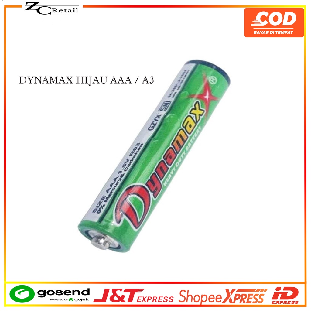 Jual Baterai Batrai Baterry Power AAA A3 Dynamax Hijau Ultra Black 1.5 ...