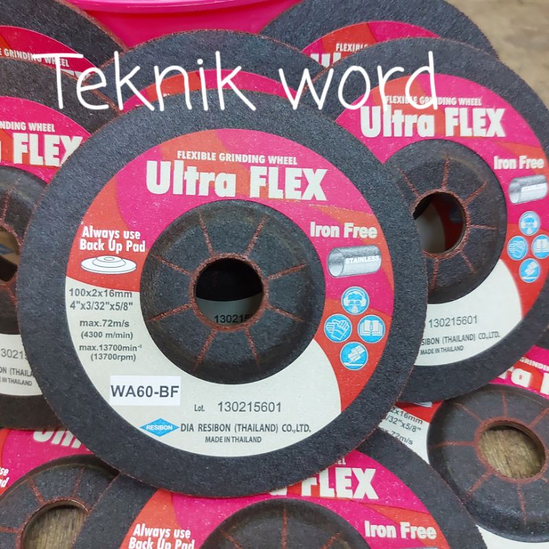 Jual BATU GERINDA POLES ULTRA FLEX WA60-BF FLEXIBLE GRINDING WHEEL WA60 ...