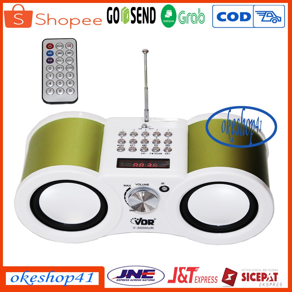Jual Speaker Murottal Al Quran VDR 3000 FM Radio USB | Shopee Indonesia