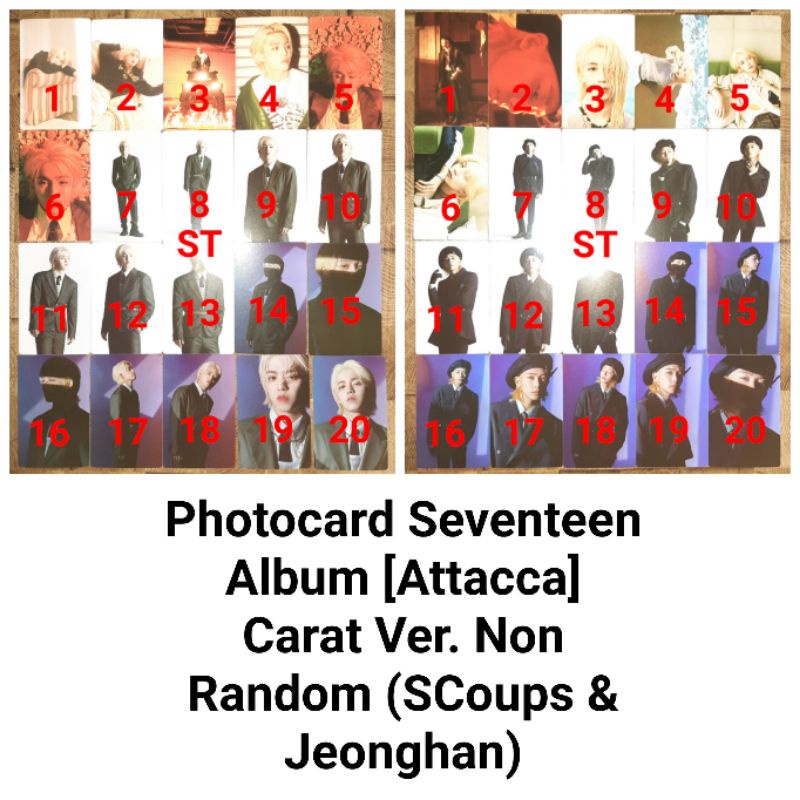 Jual Photocard Album Seventeen [Attacca] Carat Ver Non Random Member ...