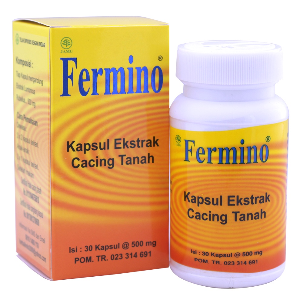 Jual Fermino Kapsul Ekstrak Cacing Tanah untuk meredakan gejala Demam ...