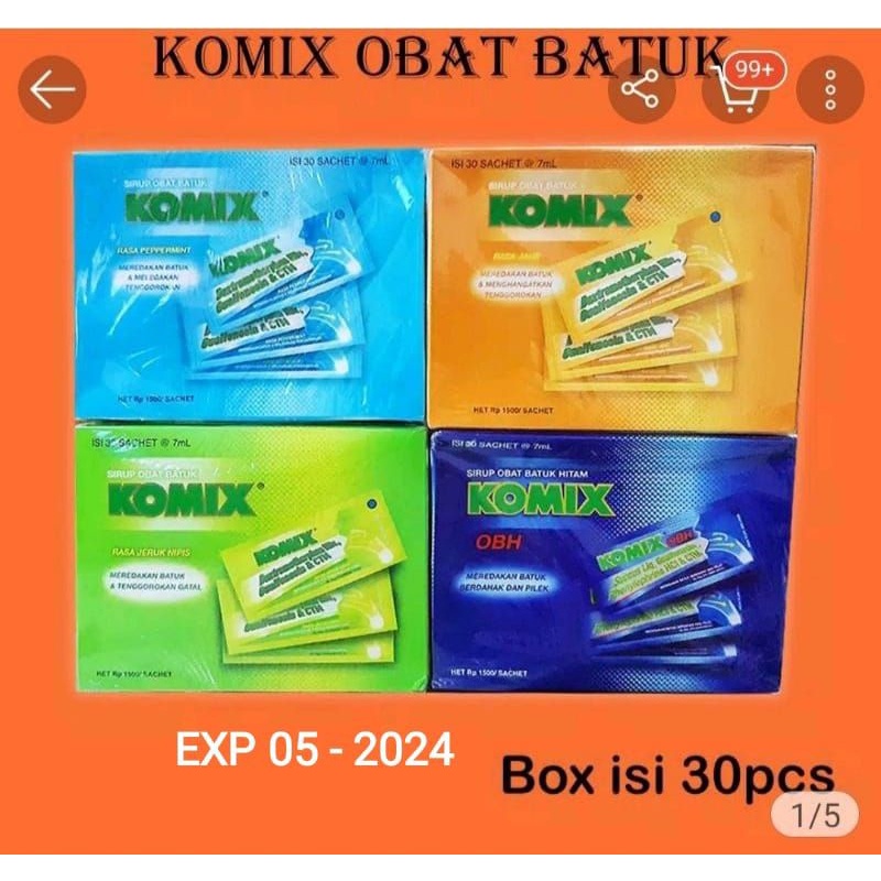 Jual ASLI Komix Jahe, jeruk nipis, obh, peppermint,harga per Pack ( 30 ...
