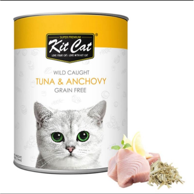 Jual Kit Cat Kaleng Tuna & Anchovy Grain Free 400Gr | Shopee Indonesia