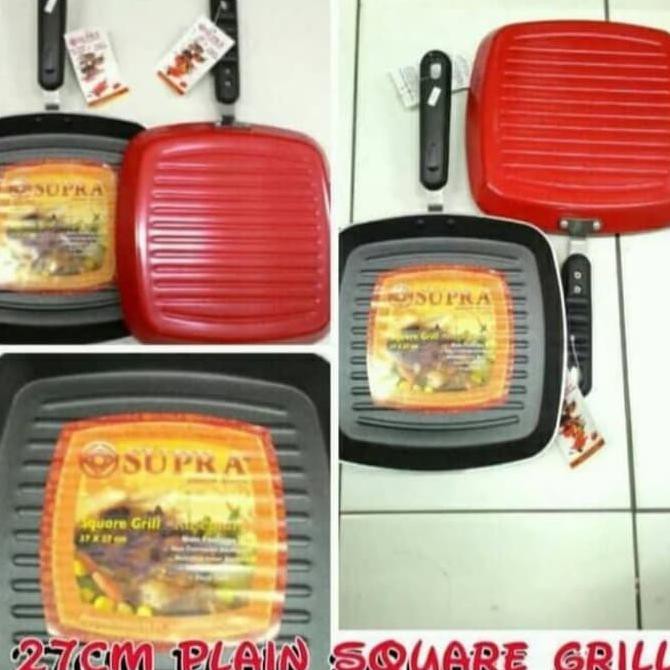 Jual Panggangan Kotak Barbeque Square Grill Pan Supra 27 Cm Teflon ...