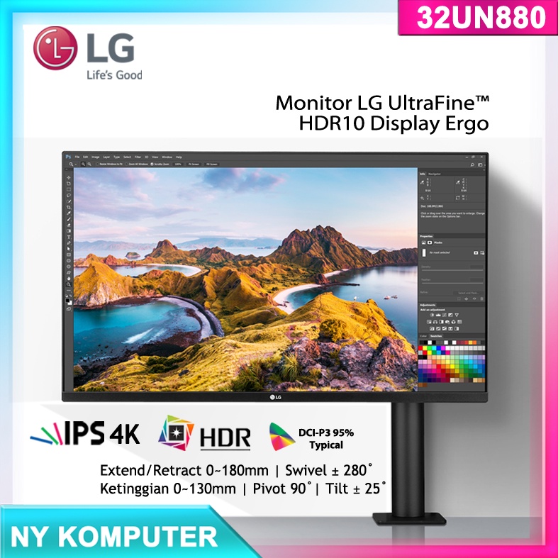 Jual LG Monitor UltraFine™ 4K 32 Inch LG 32UN880 HDR10 Display | Shopee ...