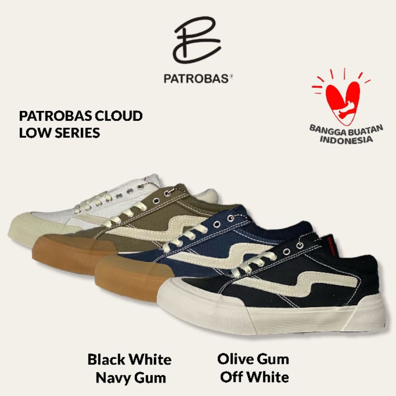 Jual Patrobas Cloud Low Black White/Navy/Olive/Off White Original ...