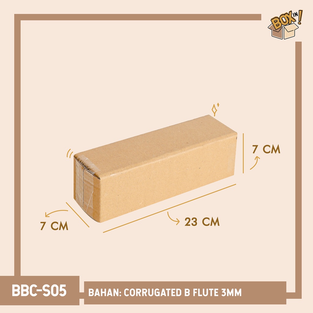 Jual 7 x 7 x 23 cm (BBC-S05) | B FLUTE | KARDUS | CORRUGATED BOX | PACKING | PACKAGING | Shopee ...