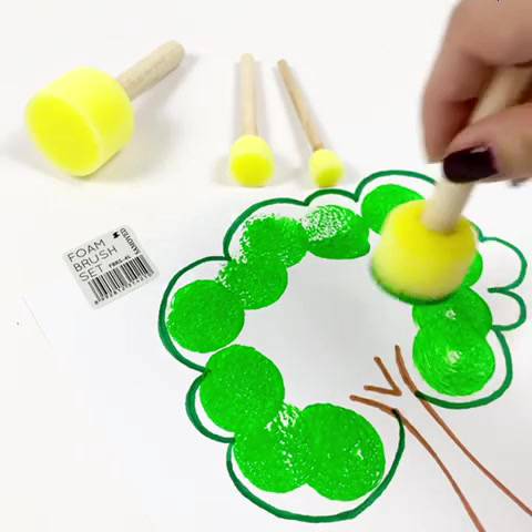 Jual Kuas Busa Spons Bulat / Lingkaran / Foam / Sponge Round / Circle ...