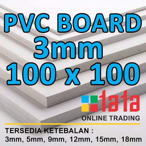 Jual PVC Foam Board Papan Potongan Tebal 3mm Ukuran (100x100)cm Per-pcs ...
