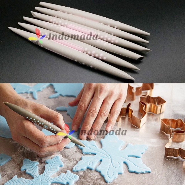 Jual Fondant Modelling Tools 6 pcs Ujung Lembut Crafts Clay Sculpting ...